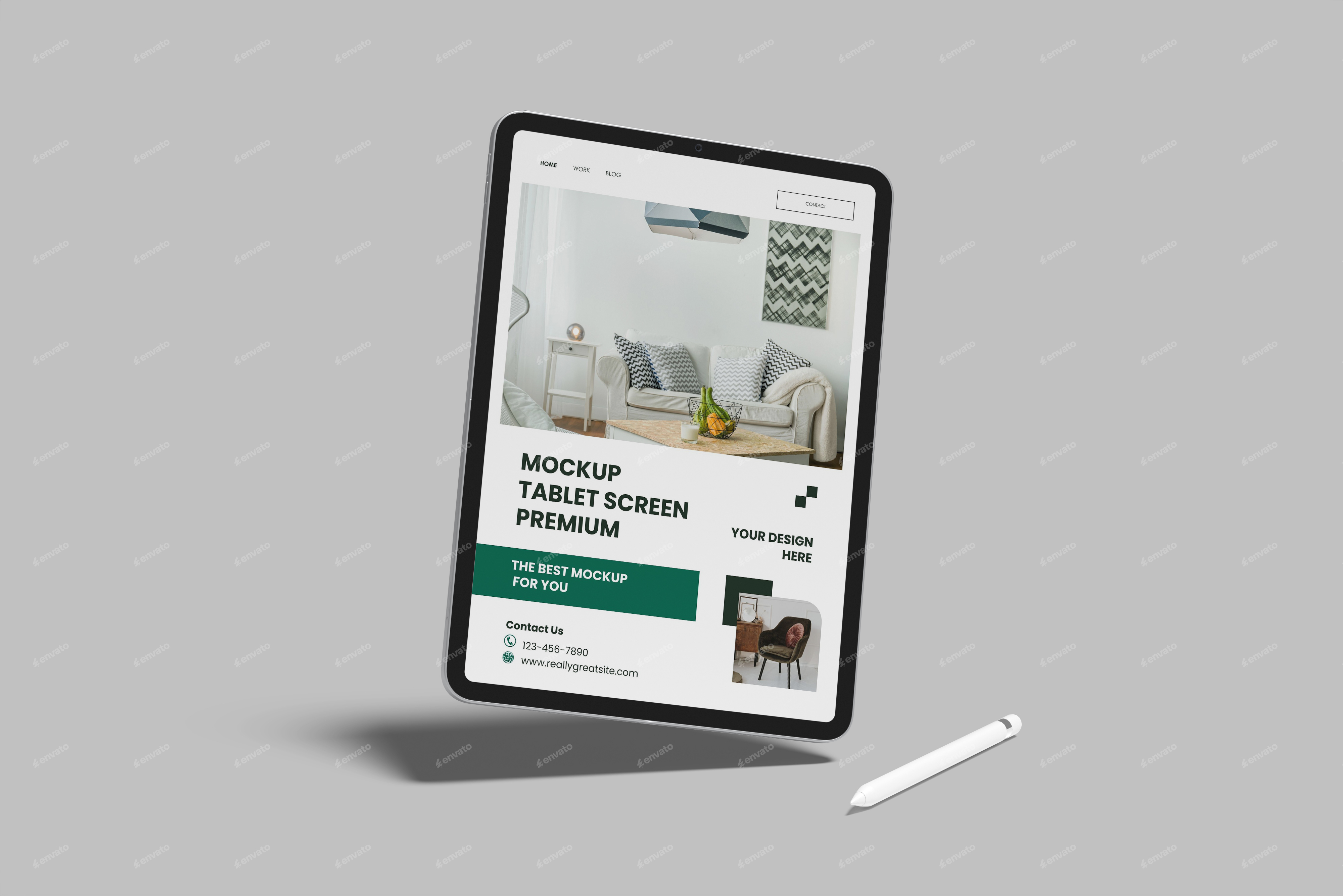 Tablet Screen Mockup, Graphics | GraphicRiver